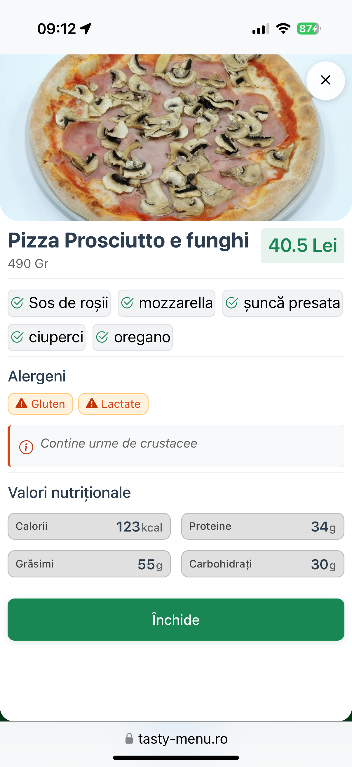 Tasty Menu